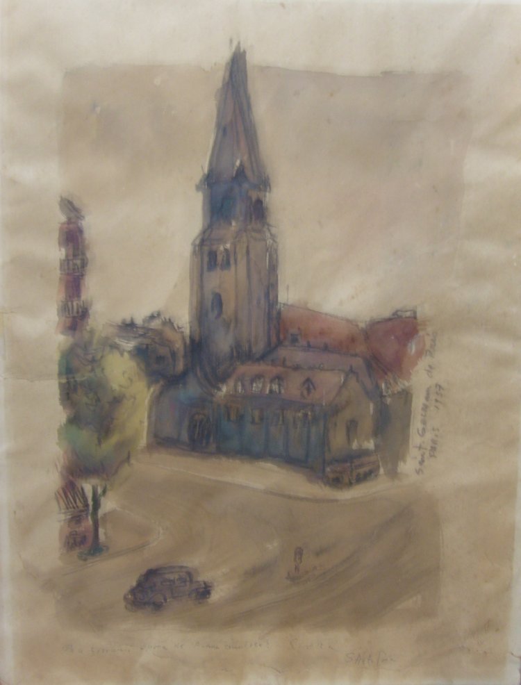 Galería de Arte Shanell: Silvano Lora-Dibujo-Saint-Germain Paris